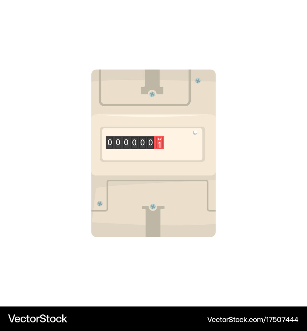 Analog electric meter household measuring device Vector Image