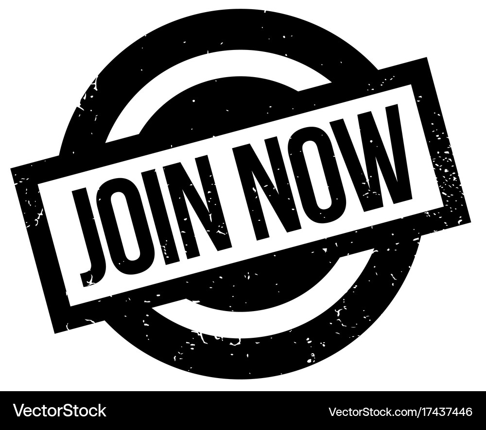 Join now rubber stamp Royalty Free Vector Image