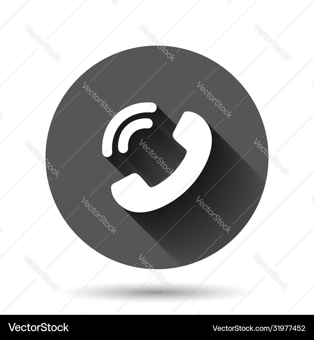 Mobile phone icon in flat style telephone talk Vector Image