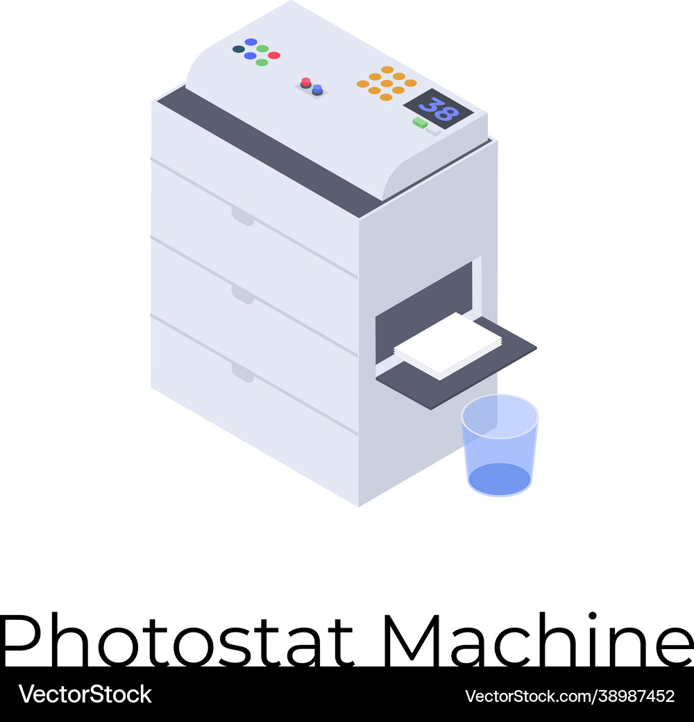 Photostat machine Royalty Free Vector Image - VectorStock