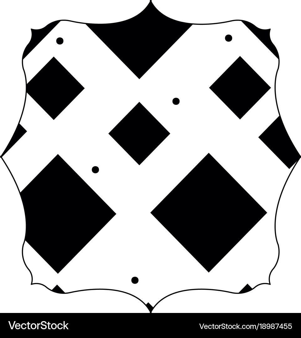 Contour square with memphis graphic style Vector Image