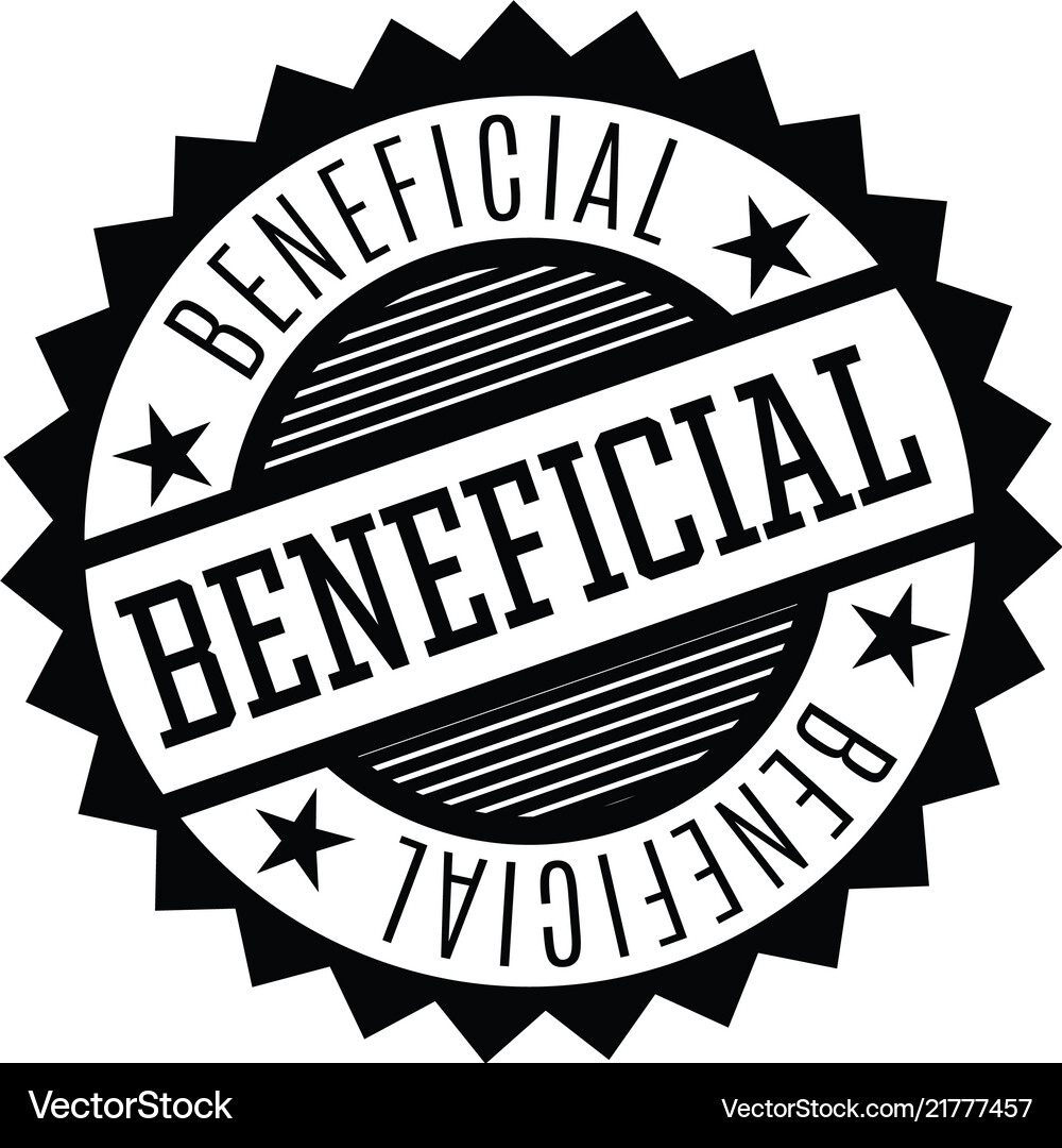Beneficial stamp on white Royalty Free Vector Image