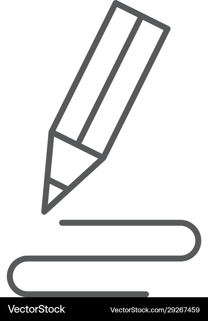 Pen write icon isolated on white background Vector Image