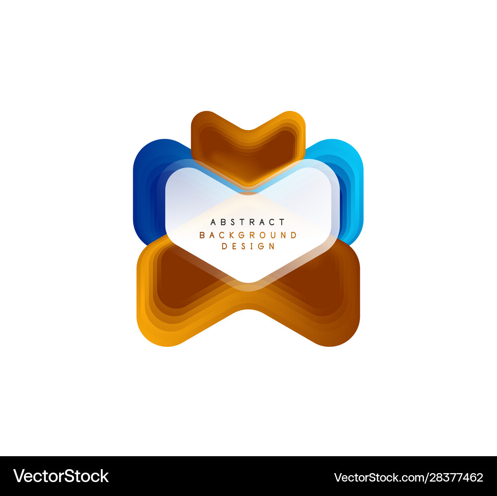 Arrow geometric banner created with blend Vector Image