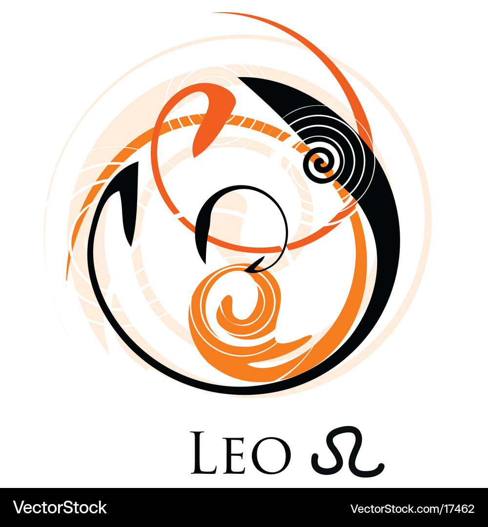 Star sign zodiac leo Royalty Free Vector Image
