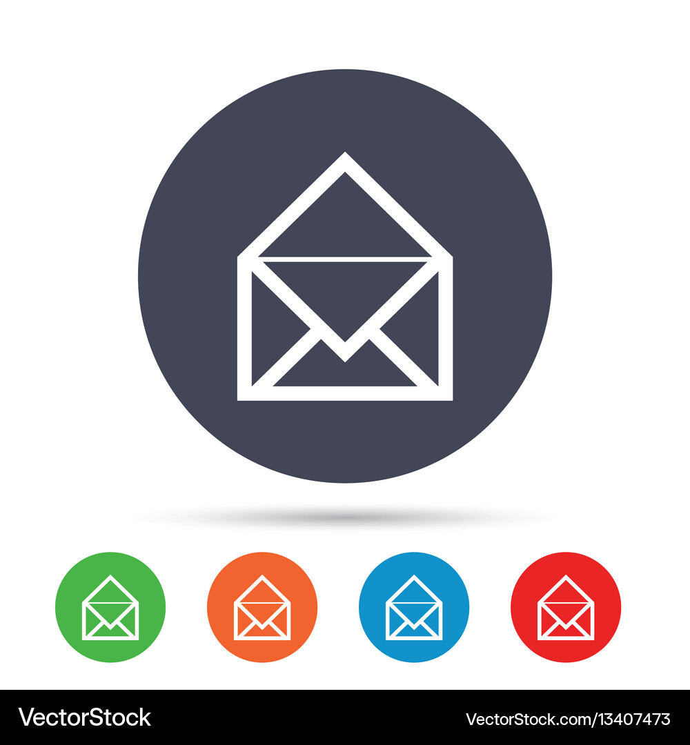 Mail icon envelope symbol message sign Royalty Free Vector