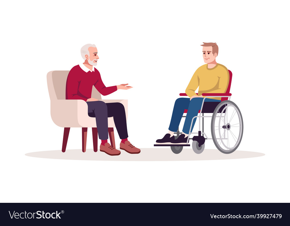 Private psychotherapy session semi flat rgb color Vector Image Private psychotherapy session semi flat rgb color Vector Image
