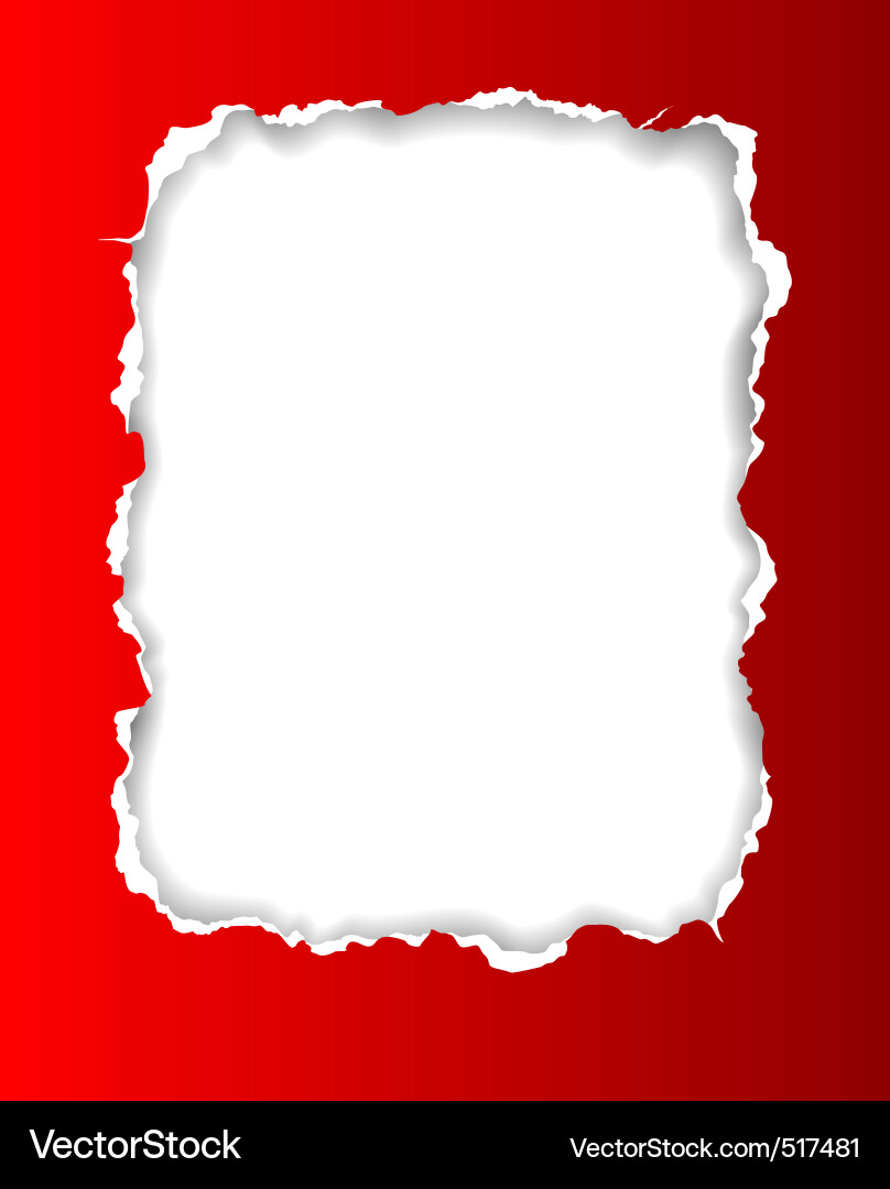 Torn paper frame Royalty Free Vector Image - VectorStock