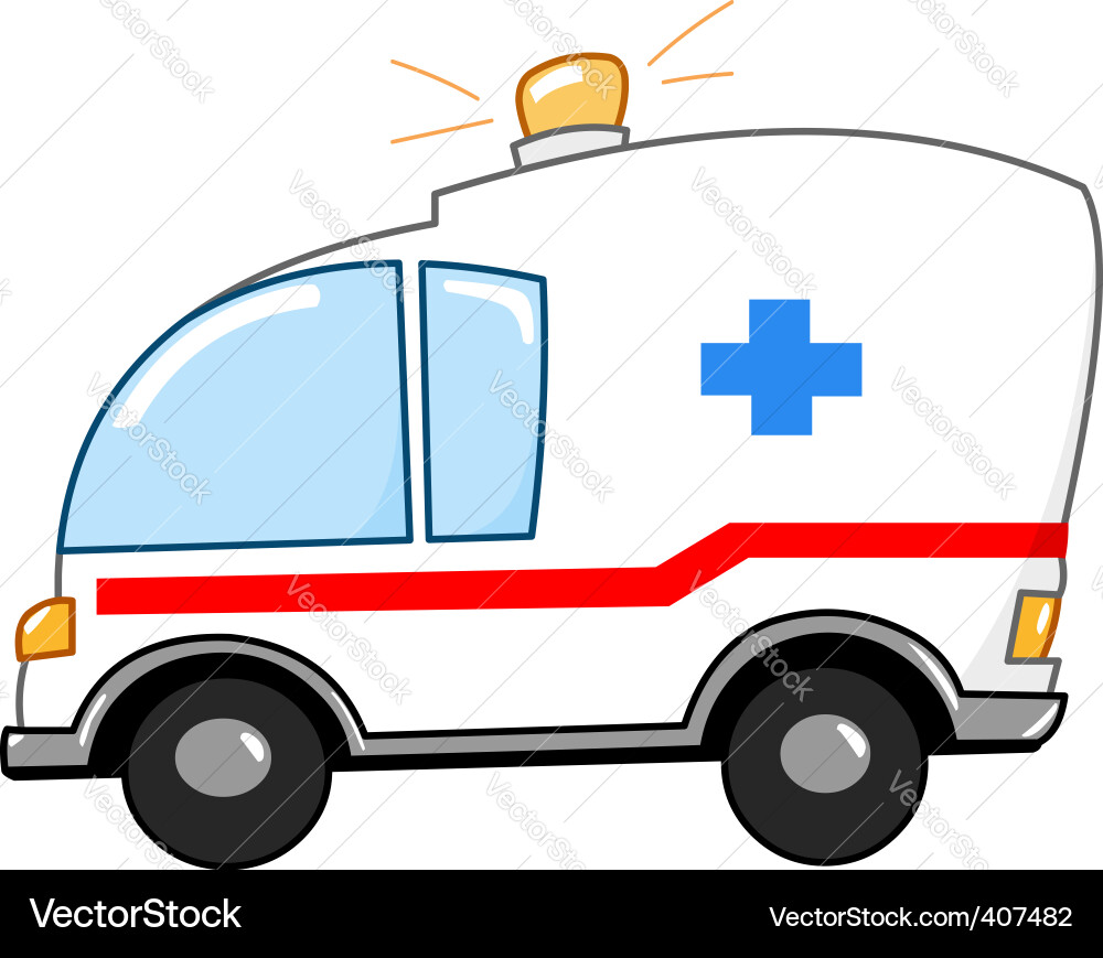 Ambulance cartoon Royalty Free Vector Image - VectorStock