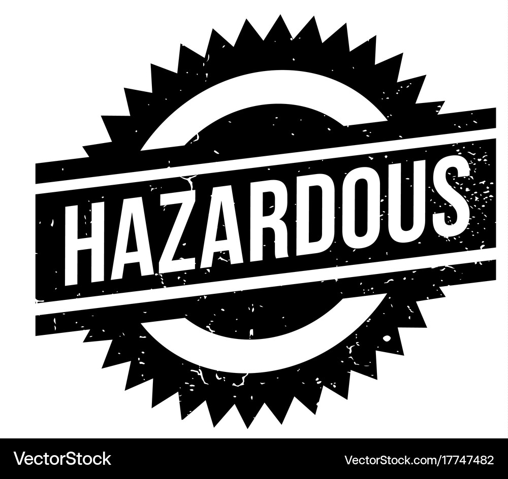 Hazardous rubber stamp Royalty Free Vector Image