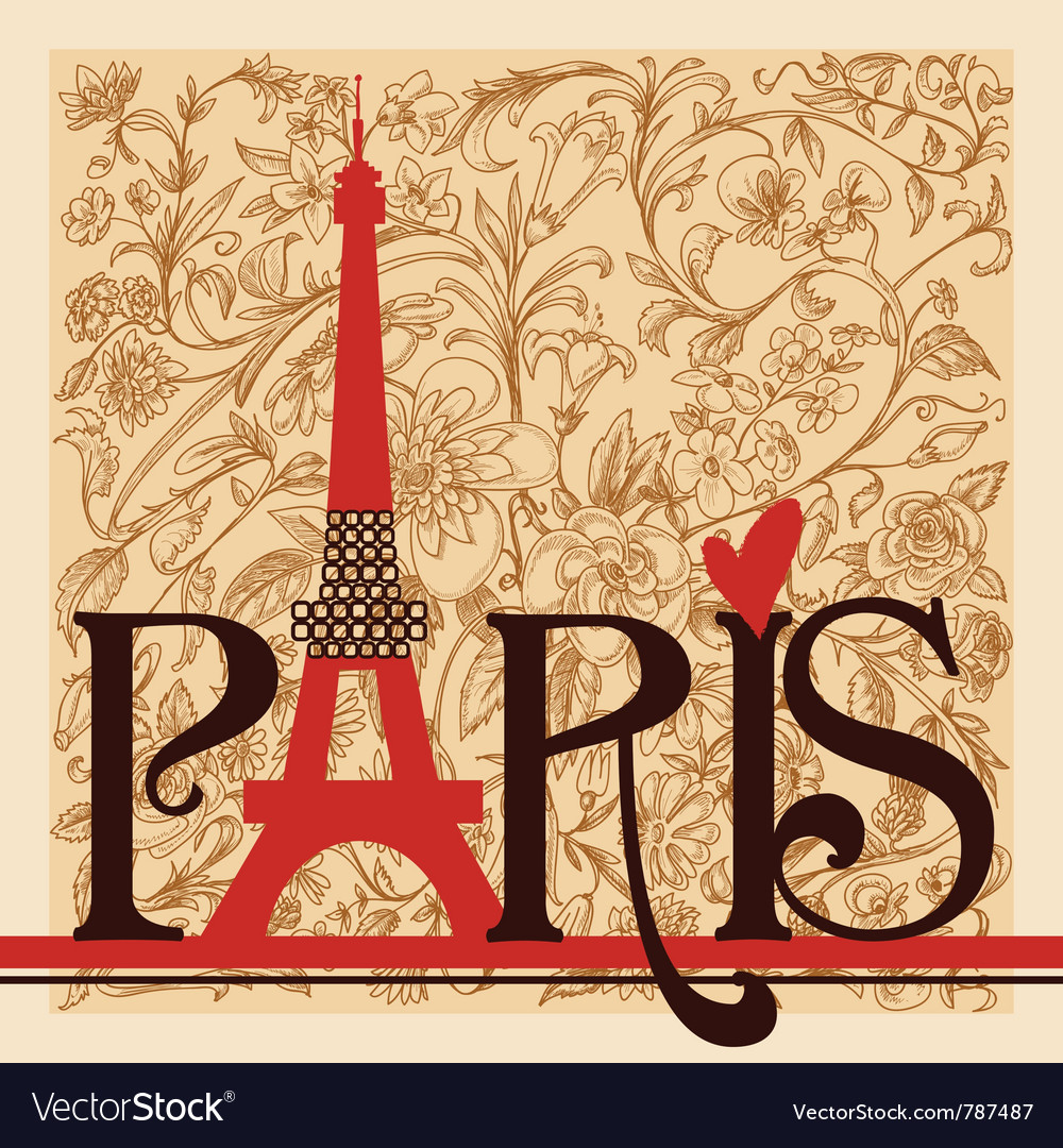 Paris background Royalty Free Vector Image - VectorStock