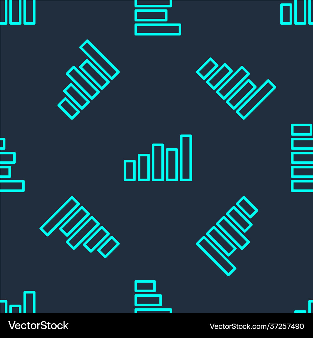 Green line graph schedule chart diagram Royalty Free Vector