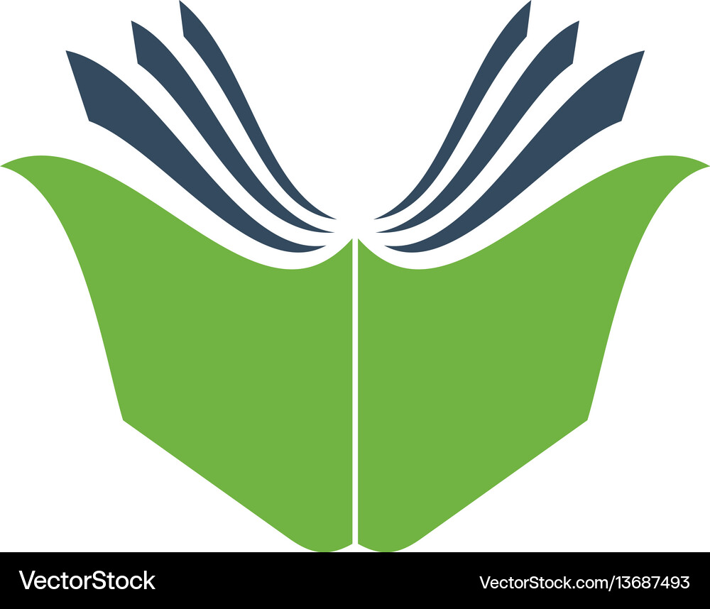 Creative open book logo Royalty Free Vector Image