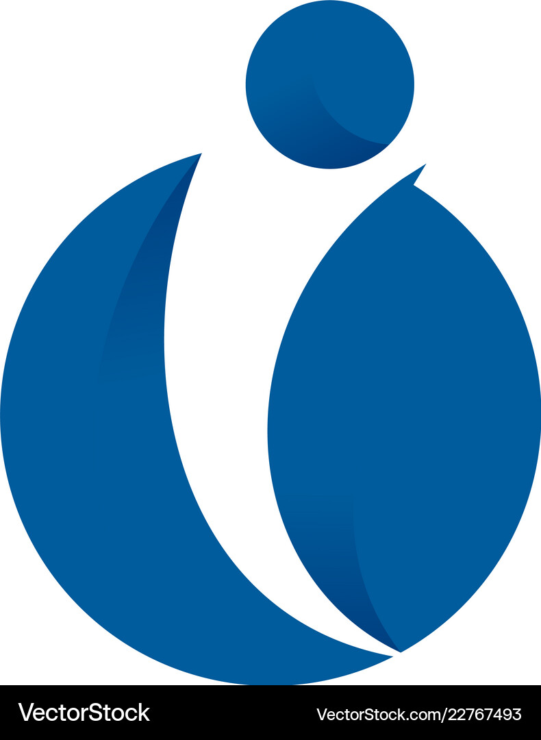 People letter i logo icon design Royalty Free Vector Image