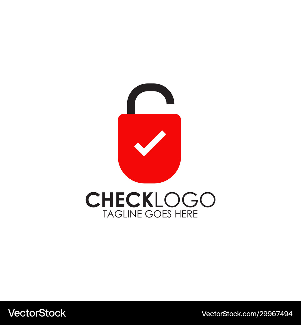 Cross check icon logo design template Royalty Free Vector