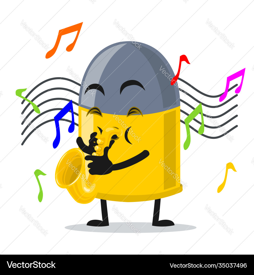 Bullet mascot or character Royalty Free Vector Image