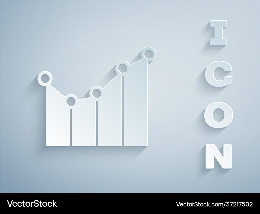 Paper cut graph schedule chart diagram Royalty Free Vector