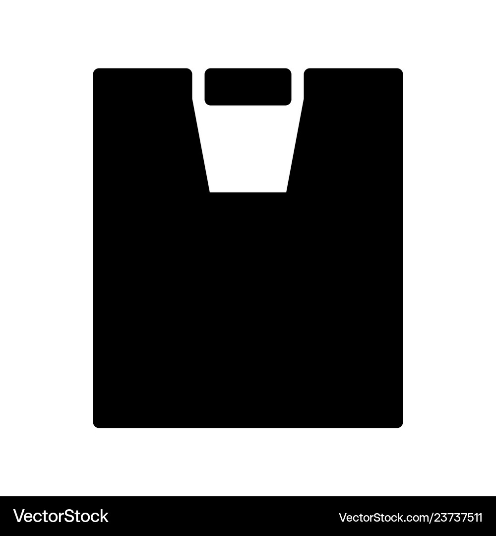 Paper bag solid style icon Royalty Free Vector Image