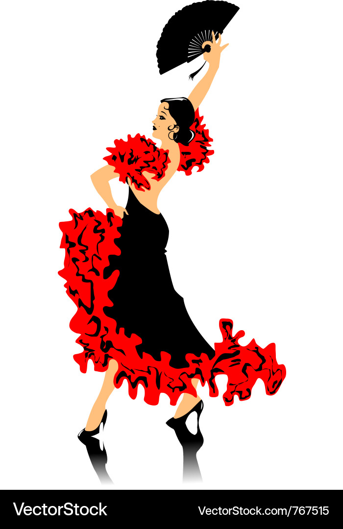 Spanish dancing Royalty Free Vector Image - VectorStock