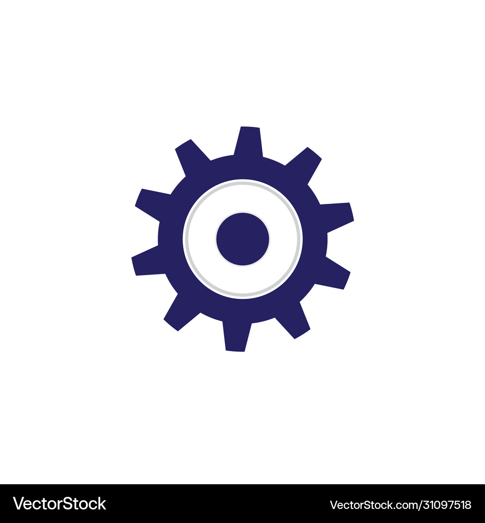 Gear template icon Royalty Free Vector Image - VectorStock
