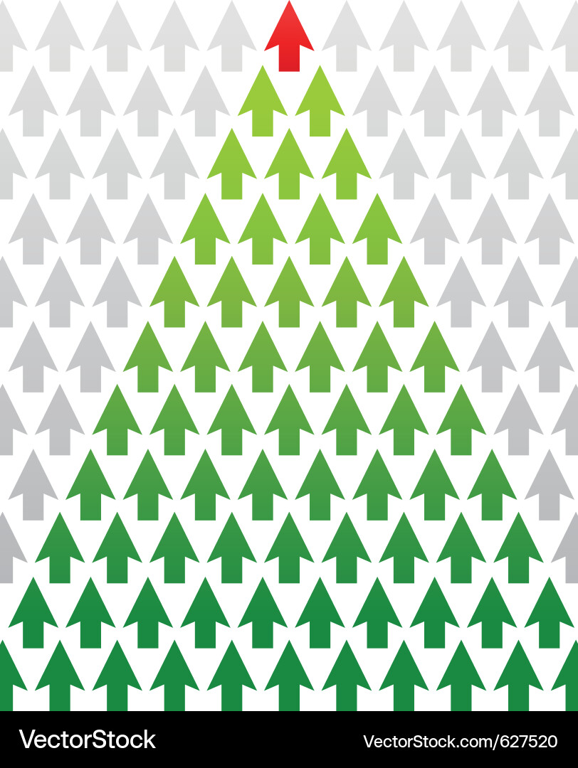 Arrow christmas tree business theme Royalty Free Vector