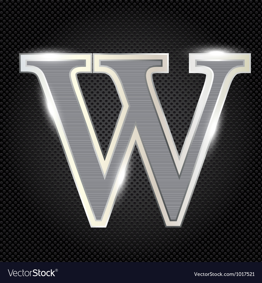 Silver metallic fonts Royalty Free Vector Image