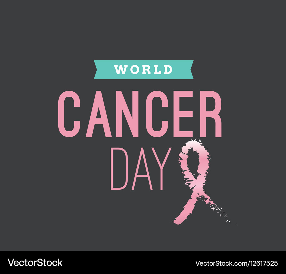 World cancer day design Royalty Free Vector Image