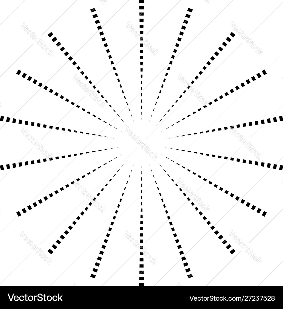 Radial - radiating lines burst element circular Vector Image