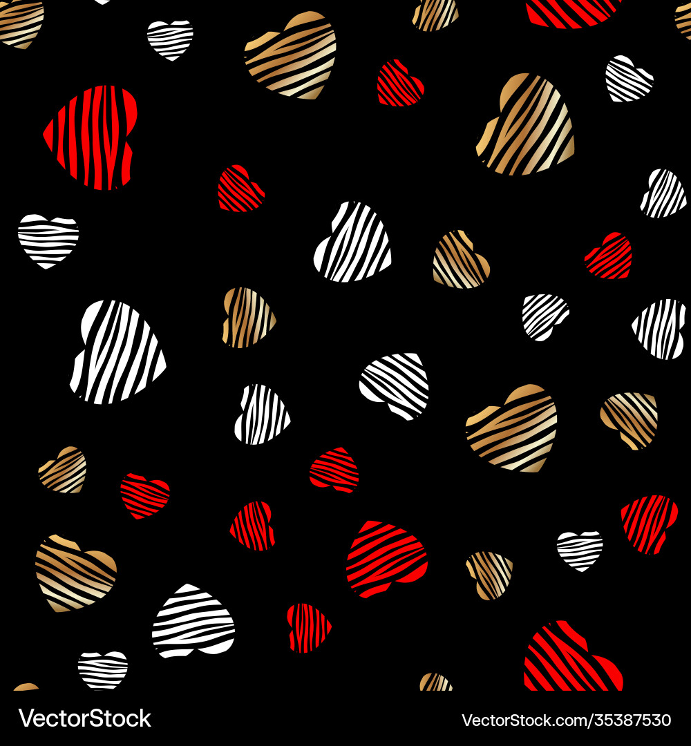 Abstract heart seamless pattern background Vector Image