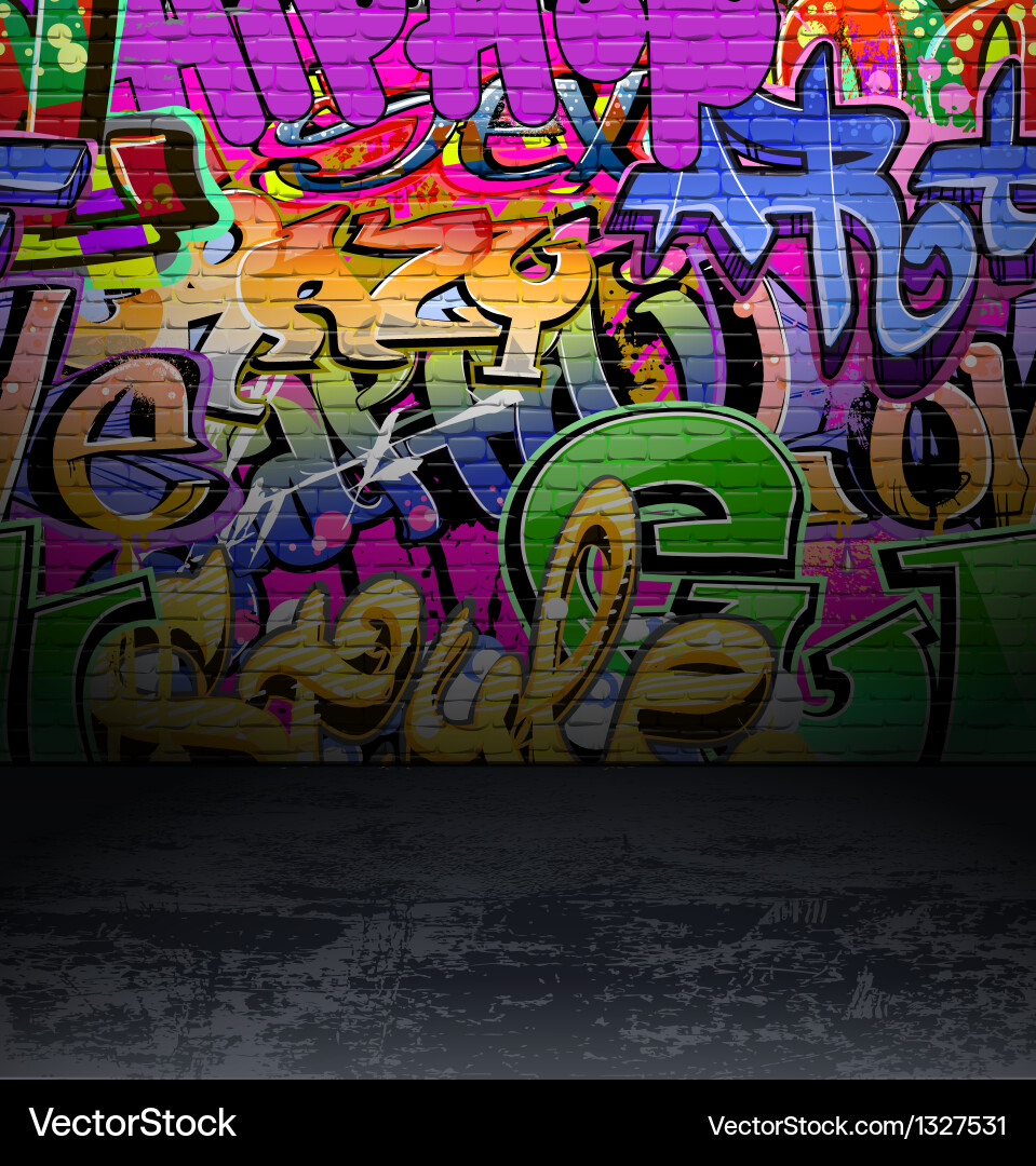 Graffiti wall art background Royalty Free Vector Image