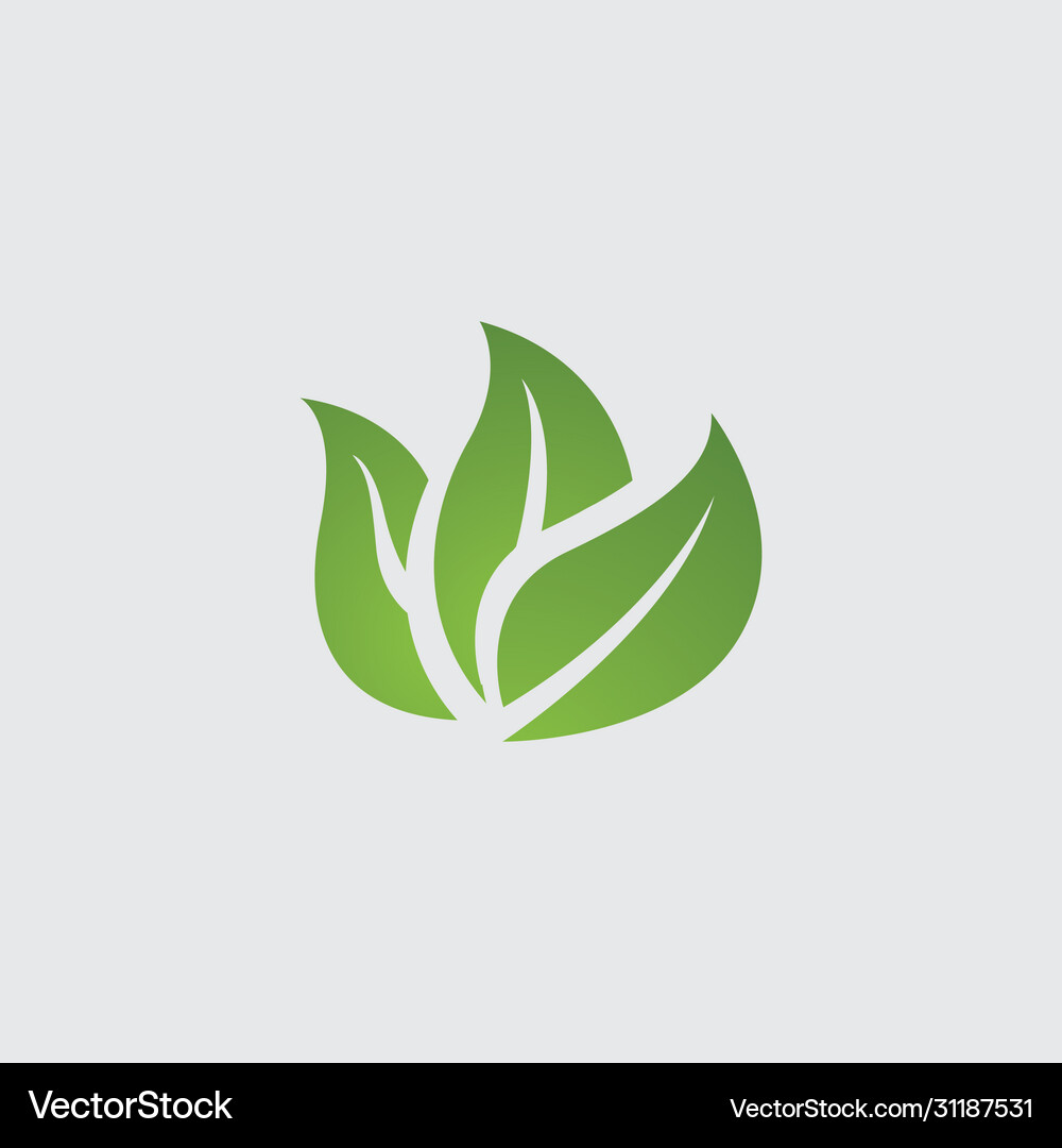 Green leaf ecology logo Royalty Free Vector Image