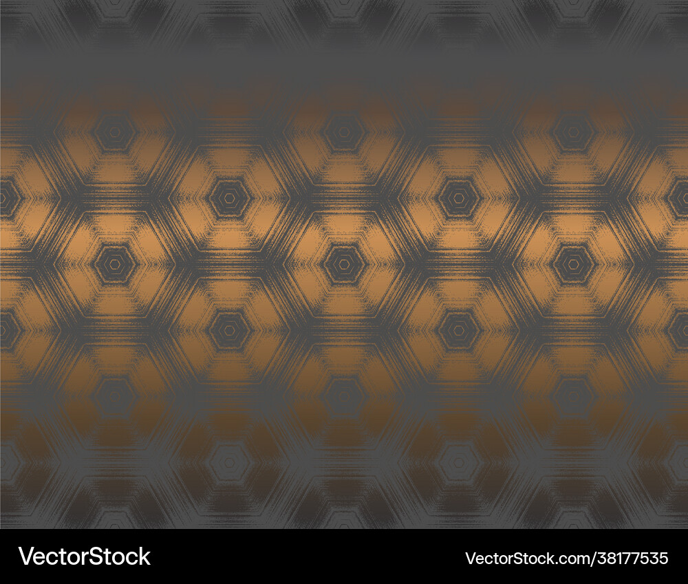 Geometric abstract dark gray with copper pattern Vector Image