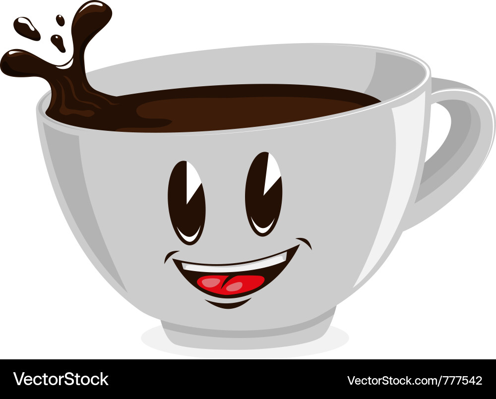 Cute cup of coffee Royalty Free Vector Image - VectorStock