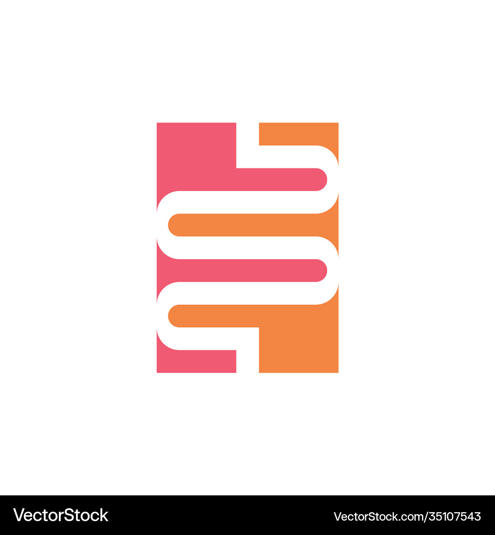 Human intestine logo icon design Royalty Free Vector Image