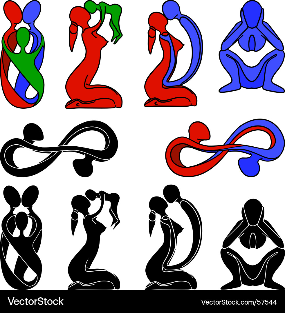 Symbols family Royalty Free Vector Image - VectorStock