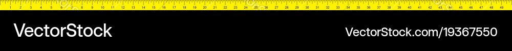 50 inch ruler Royalty Free Vector Image - VectorStock