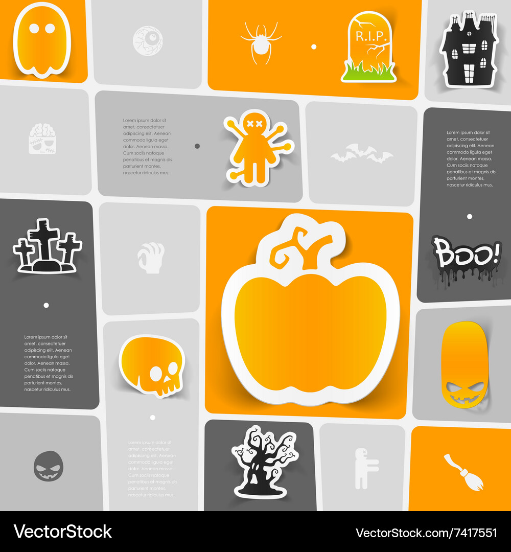 Halloween flat infographic Royalty Free Vector Image