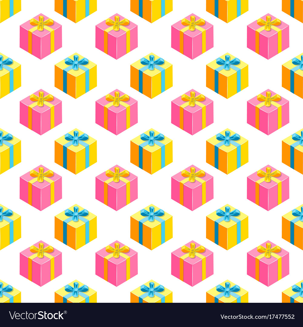 Simple pattern with gifts Royalty Free Vector Image