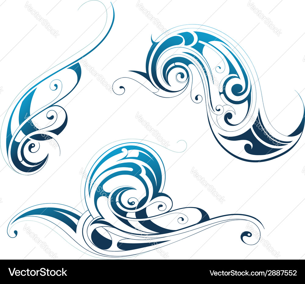 Water swirls Royalty Free Vector Image - VectorStock