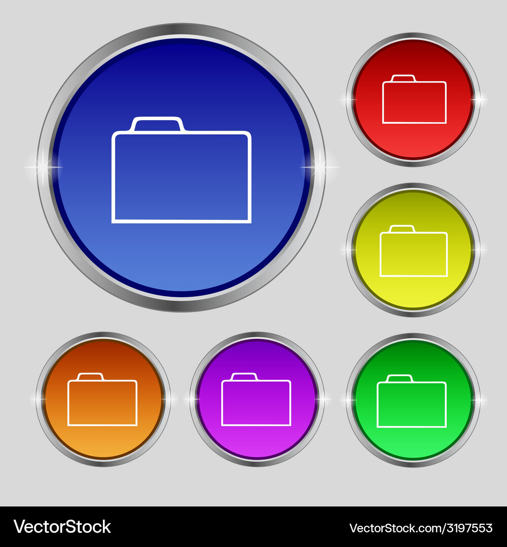 Document folder sign accounting binder symbol set Vector Image