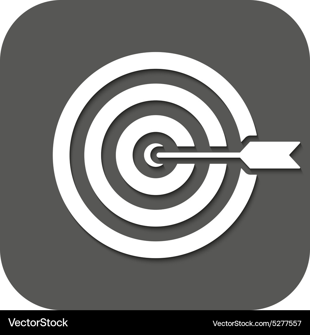 The target icon Target symbol Flat Royalty Free Vector Image