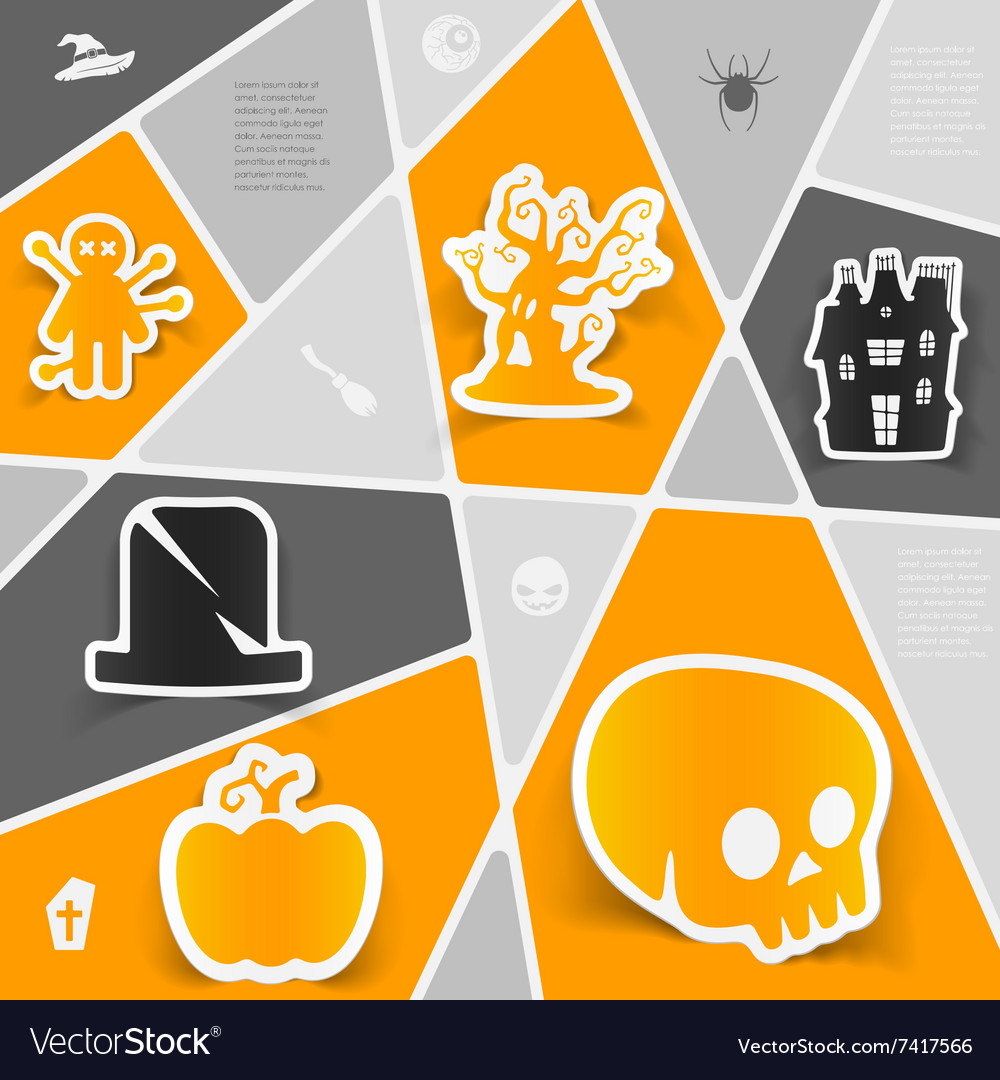 Halloween Flat Infographic Royalty Free Vector Image