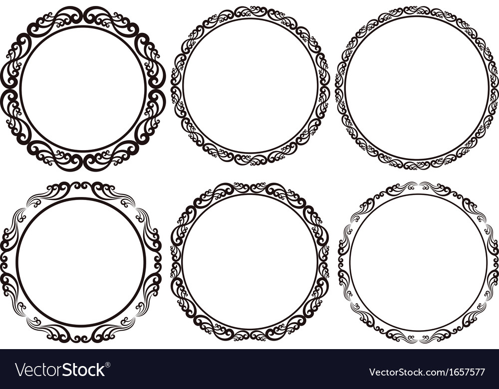 Round frames Royalty Free Vector Image - VectorStock