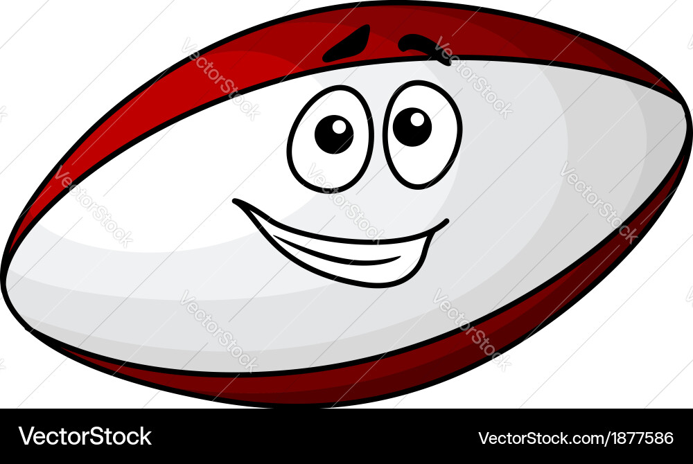 Cartoon rugby ball Royalty Free Vector Image - VectorStock