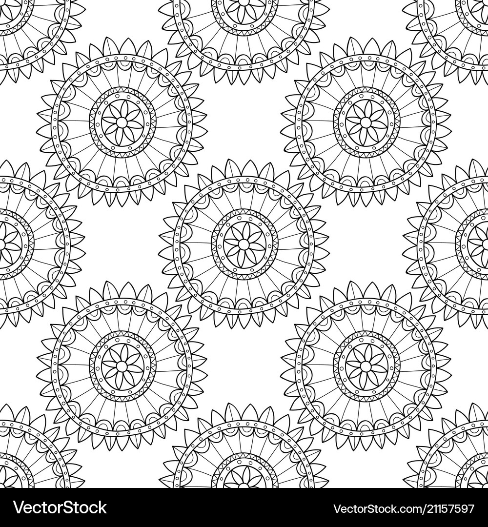 Decorative circles seamless pattern or ornament Vector Image