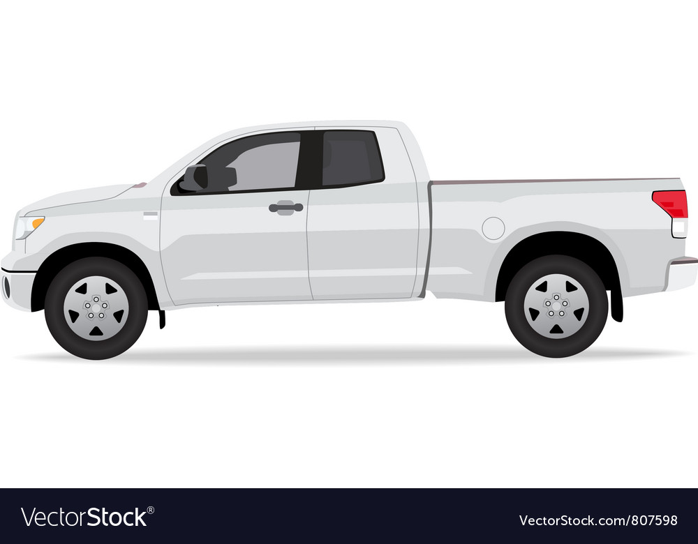 Pick-up truck side view Royalty Free Vector Image - VectorStock