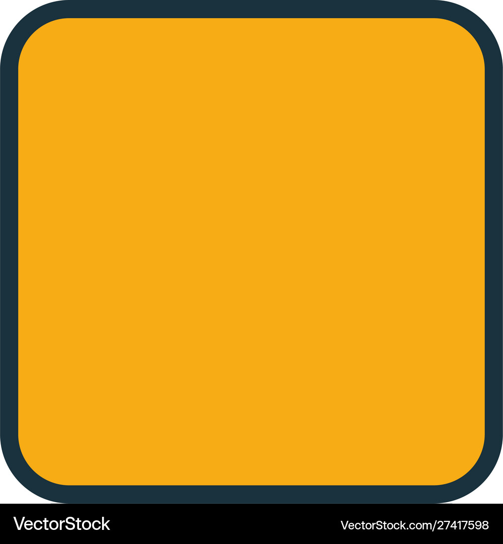 Stop icon outline filled creative element from Vector Image