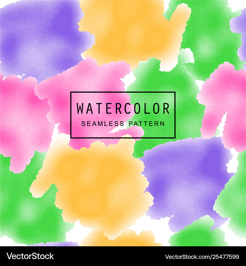 Multicolors watercolor background seamless Vector Image