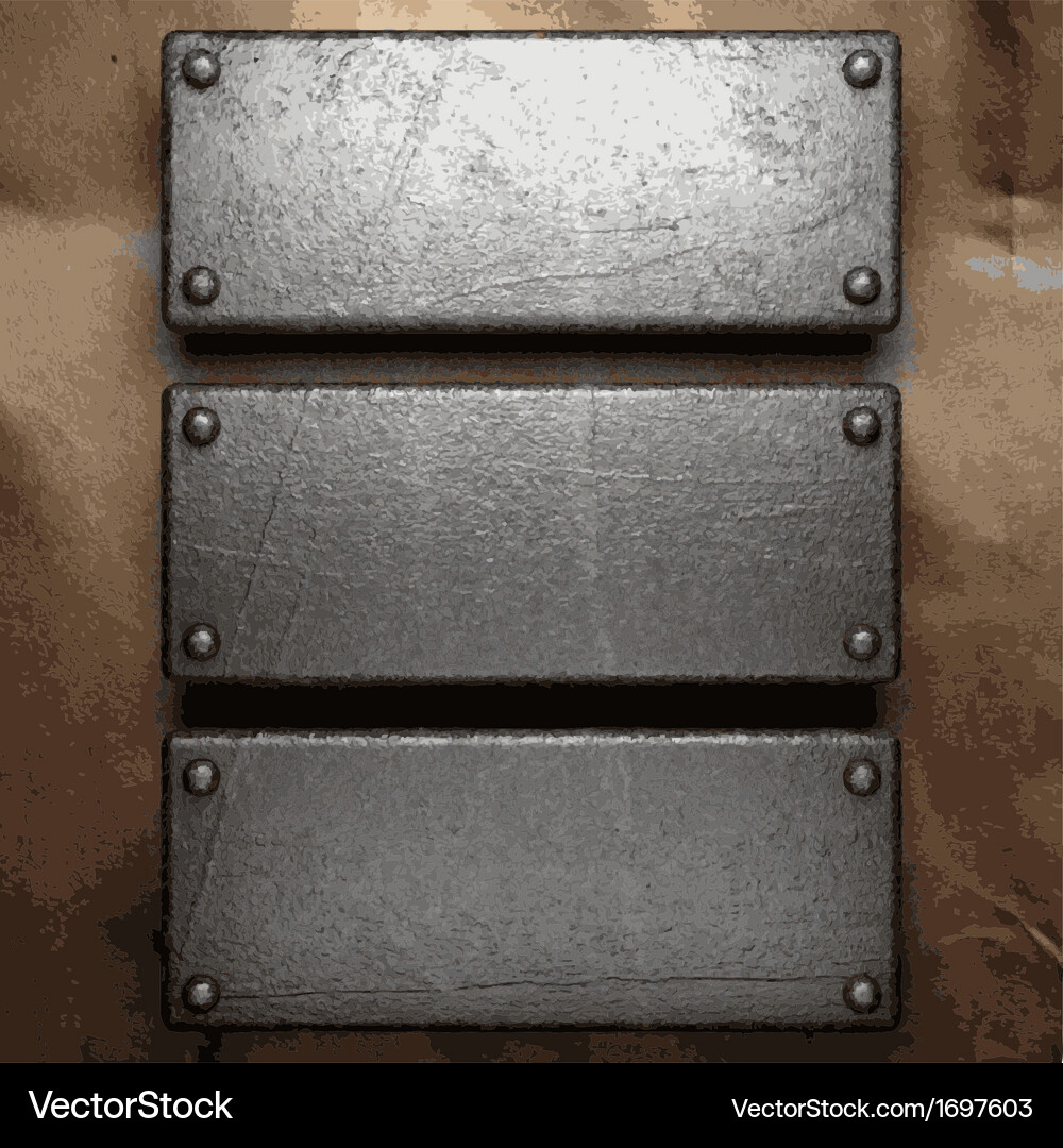 Metal and paper background Royalty Free Vector Image