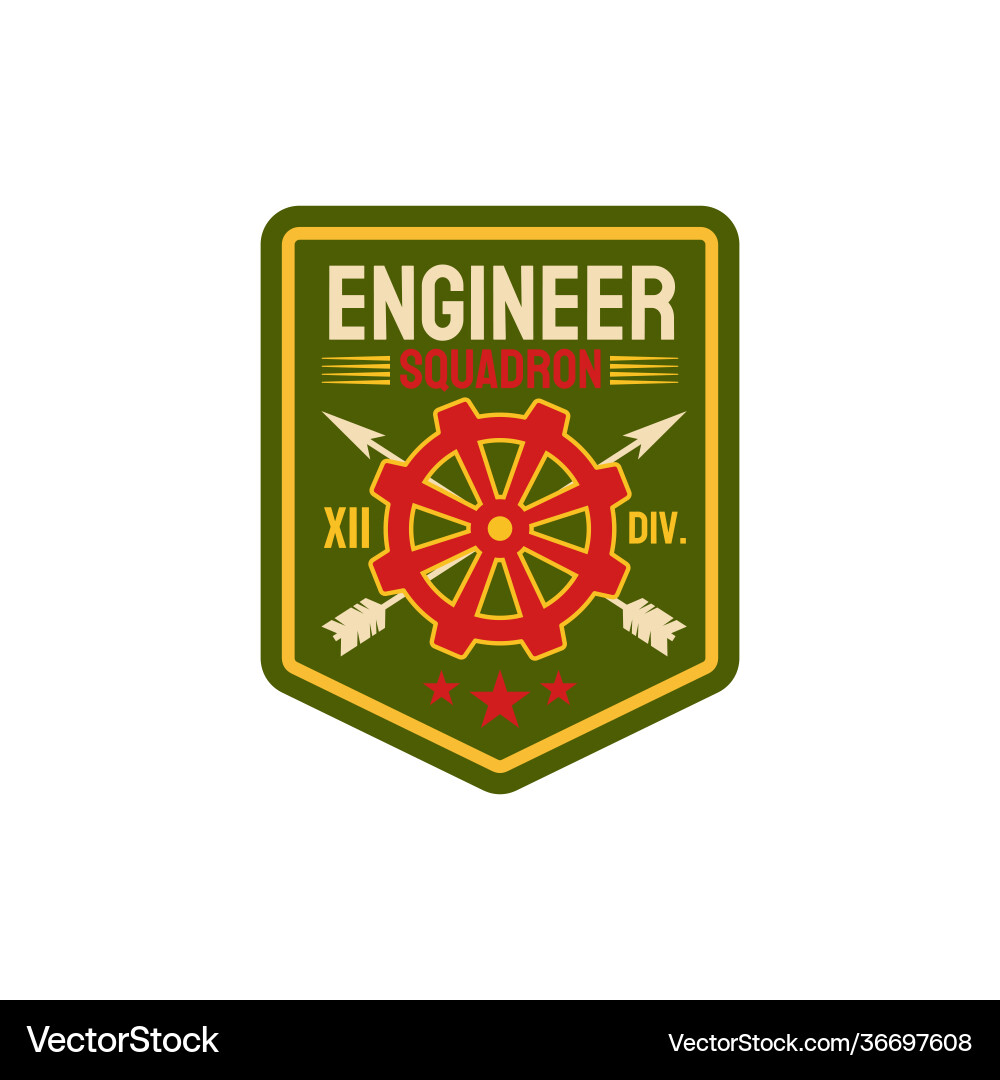 Fleet repair battalion engineering squad chevron Vector Image